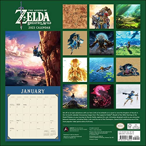 Legend of Zelda: Breath of the Wild 2023 Wall Calendar