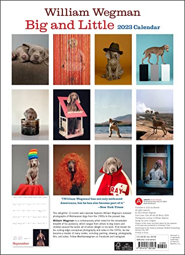 William Wegman Big and Little 2023 Wall Calendar