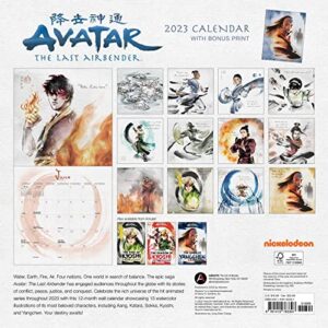 Avatar: The Last Airbender 2023 Collector's Edition Wall Calendar: 13 watercolor illustrations + bonus print