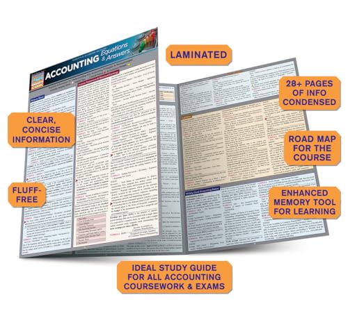 Accounting Equations & Answers QuickStudy Laminated Reference Guide