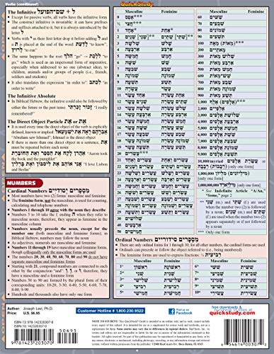 Hebrew Grammar QuickStudy Laminated Reference Guide (QuickStudy Academic)