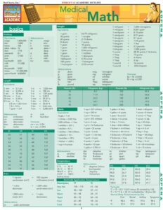 medical math quickstudy laminated reference guide (quickstudy academic)