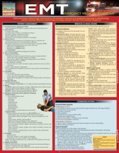 emt - emergency medical technician quickstudy laminated reference guide (quickstudy academic)