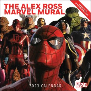 alex ross marvel mural 2023 oversized wall calendar