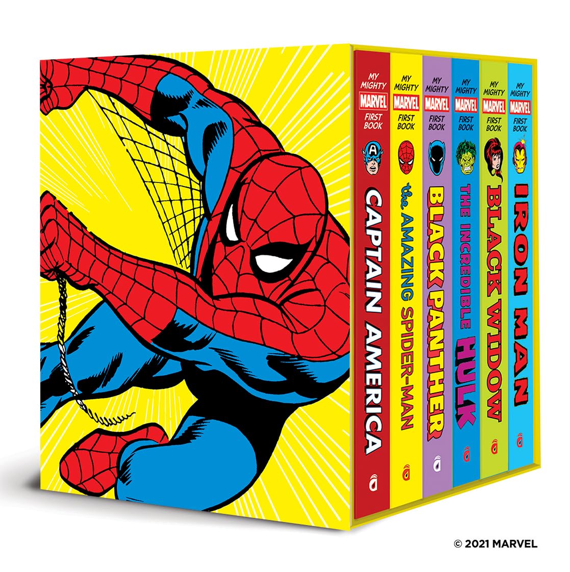 My Mighty Marvel First Book Collection: 6 Board Books: Captain America, Spider-Man, Black Widow, Black Panther, the Hulk, and Iron Man! (A Mighty Marvel First Book)