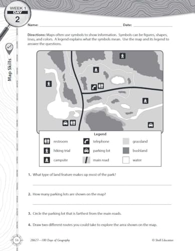 180 Days™: Social Studies, Geography for 6th Grade Practice Workbook for Classroom and Home, Cool and Fun Practice Created by Teachers (180 Days of Practice)