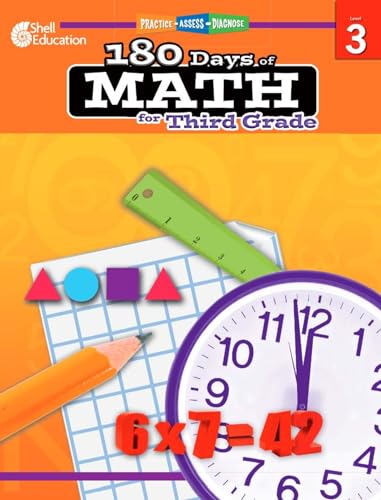 Shell Education 180 Days of Math for Third Grade (180 Days of Practice)