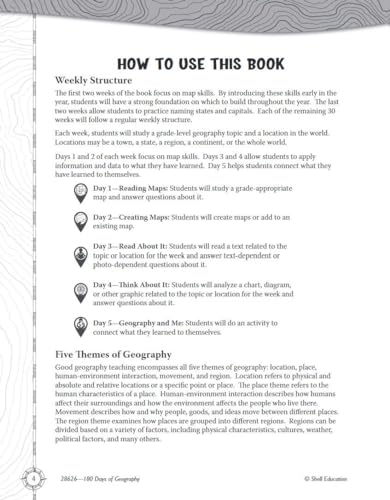 180 Days™: Social Studies, Geography for 5th Grade Practice Workbook for Classroom and Home, Cool and Fun Practice Created by Teachers (180 Days of Practice)