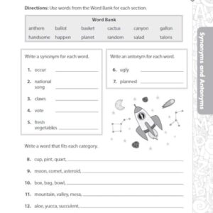 180 Days™: Reading, Vocabulary/Language for 4th Grade Practice Workbook for Classroom and Home, Cool and Fun Practice Created by Teachers (180 Days of Practice)