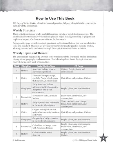 180 Days: Social Studies, Civics for 5th Grade Practice Workbook for Classroom and Home, Cool and Fun Practice Created by Teachers (180 Days of Practice)