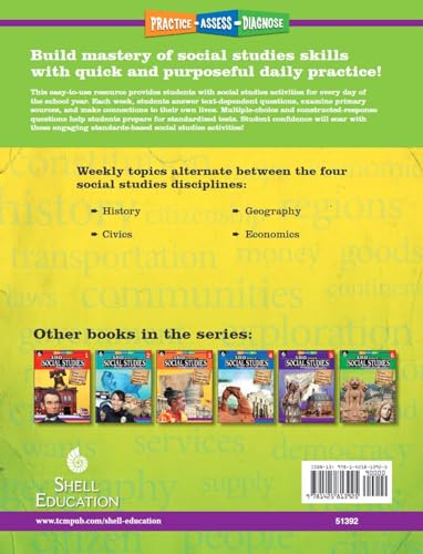 180 Days: Social Studies, Early Elementary Social Studies for Kindergarten Practice Workbook for Classroom and Home, Cool and Fun Practice Created by Teachers (180 Days of Practice)