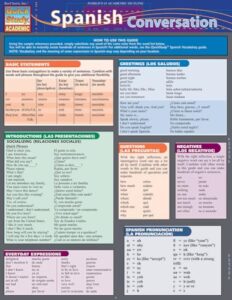 spanish conversation quickstudy laminated reference guide (quickstudy academic)