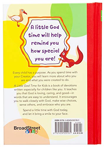 A Little God Time for Kids: 365 Daily Devotions (Hardcover)– Motivational Devotionals for Kids Ages 4-7, Perfect Gift for Children, Birthdays, Communion, and More