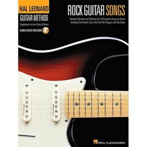 rock guitar songs - hal leonard guitar method book/online audio