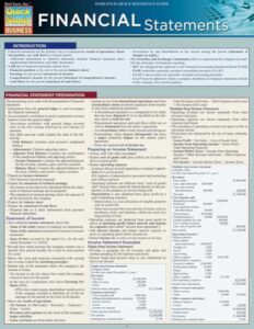 financial statements quickstudy laminated reference guide (quickstudy business)