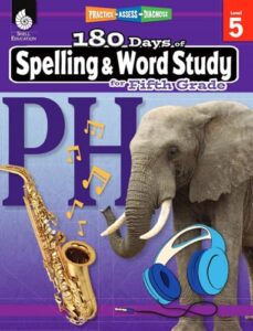 180 days™: reading, vocabulary/language for 5th grade practice workbook for classroom and home, cool and fun practice created by teachers (180 days of practice)