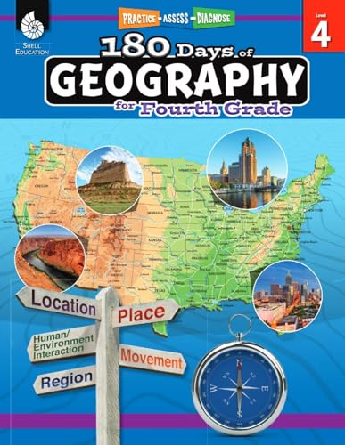 180 Days™: Social Studies, Geography for 4th Grade Practice Workbook for Classroom and Home, Cool and Fun Practice Created by Teachers (180 Days of Practice)