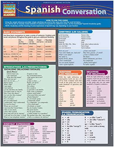 Spanish Conversation QuickStudy Laminated Reference Guide (QuickStudy Academic)