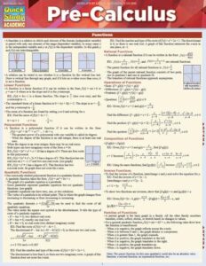 pre-calculus quickstudy laminated reference guide (quickstudy academic)