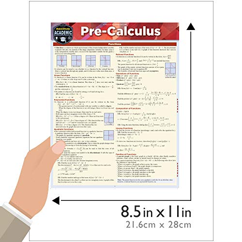 Pre-Calculus QuickStudy Laminated Reference Guide (QuickStudy Academic)