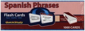 spanish phrases flash cards (1000 cards): a quickstudy reference tool (quickstudy academic)