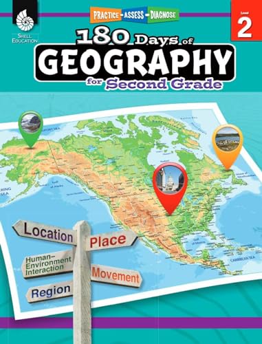 180 Days™: Social Studies, Geography for 2nd Grade Practice Workbook for Classroom and Home, Cool and Fun Practice Created by Teachers (180 Days of Practice)