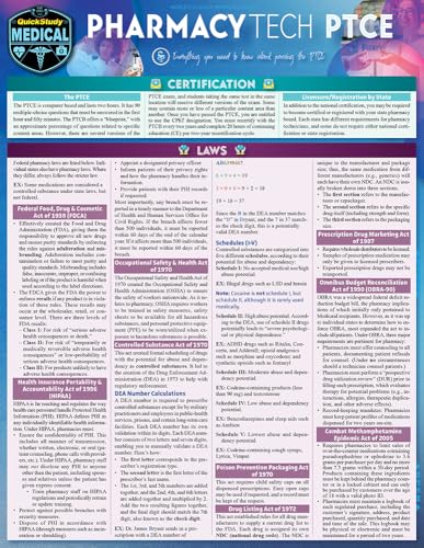 Pharmacy Technician PTCE QuickStudy Laminated Reference Guide (QuickStudy Medical)