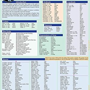 Latin Vocabulary: a QuickStudy Laminated Reference Guide (QuickStudy Language)