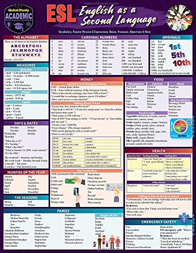 ESL - English as a Second Language: a QuickStudy Laminated Reference Guide (QuickStudy Academic)