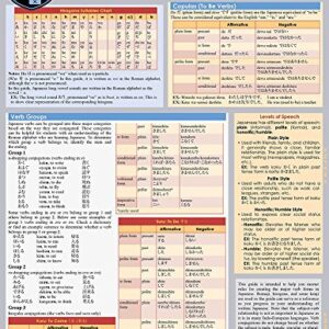 Japanese Verbs QuickStudy Laminated Reference Guide