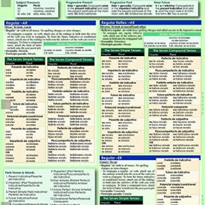 Spanish Verbs: Conjugations QuickStudy Laminated Reference Guide (QuickStudy Academic) (Spanish Edition)