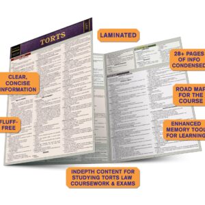 Torts QuickStudy Laminated Reference Guide (QuickStudy Law)