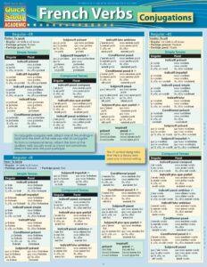 french verb conjugations quickstudy laminated reference guide (quickstudy academic) (french edition)