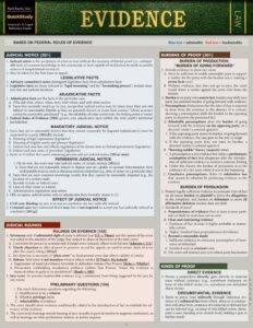 evidence quickstudy laminated reference guide (quickstudy law)