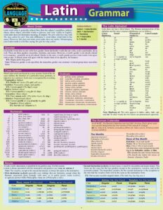 latin grammar (english and latin edition) quickstudy laminated reference guide (quickstudy language)