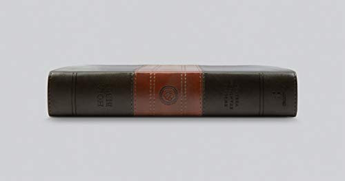 ESV Large Print Personal Size Bible (TruTone, Forest/Tan, Trail Design)