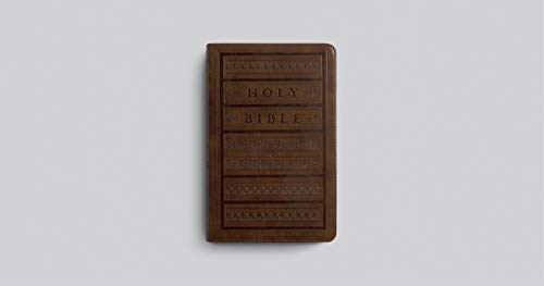 ESV Large Print Personal Size Bible (TruTone, Brown, Engraved Mantel Design)