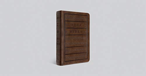 ESV Large Print Personal Size Bible (TruTone, Brown, Engraved Mantel Design)