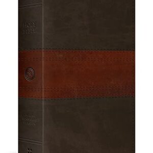 ESV Large Print Personal Size Bible (TruTone, Forest/Tan, Trail Design)