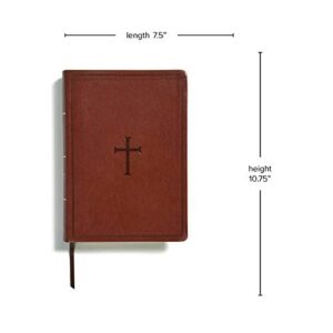 CSB Super Giant Print Reference Bible, Brown LeatherTouch