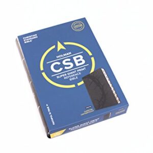 CSB Super Giant Print Reference Bible, Charcoal LeatherTouch, Indexed