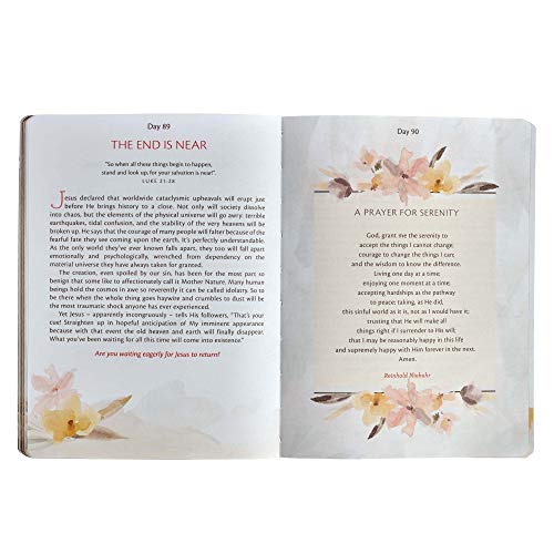 My Quiet Time Devotional - 365 Devotions for Women To Bring You Into The Peace Of The Presence of God Peach Floral Softcover Flexcover Gift Book w/Ribbon Marker