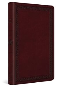 esv large print value thinline bible (trutone, mahogany, border design)