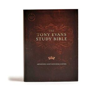 csb tony evans study bible, hardcover, black letter, study notes and commentary, articles, videos, charts, easy-to-read bible serif type