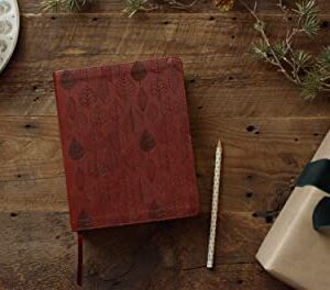 ESV Single Column Journaling Bible (TruTone, Chestnut, Leaves Design)