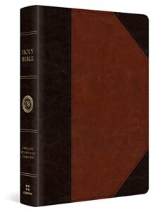 esv large print wide margin bible (trutone, brown/cordovan, portfolio design)