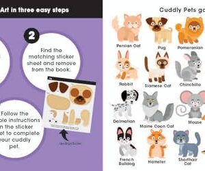 First Sticker Art: Cuddly Pets: Color By Stickers for Kids, Make 20 Animal Pictures! (Perfect Christmas Gift, Stocking Stuffer for Ages 3+)