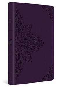 esv large print value thinline bible (trutone, lavender, filigree design)