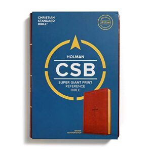 CSB Super Giant Print Reference Bible, Brown LeatherTouch