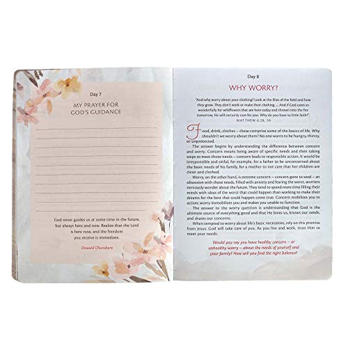 My Quiet Time Devotional - 365 Devotions for Women To Bring You Into The Peace Of The Presence of God Peach Floral Softcover Flexcover Gift Book w/Ribbon Marker